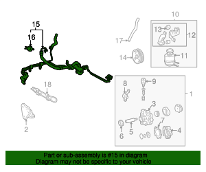 444100c072 - Power Steering Pressure Hose 2001-2007 Toyota ...