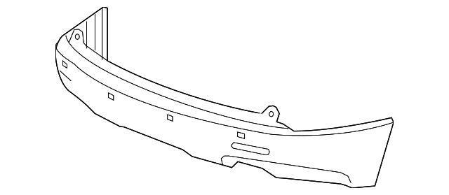 2007-2012 GMC Acadia Rear Lower Bumper Cover 15933986 GM ...