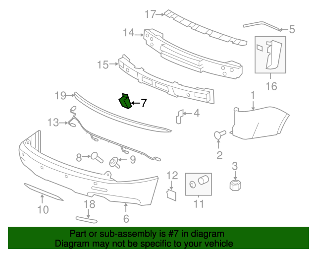 Bumper Cover Bracket - GM (25865204) | TascaParts.com