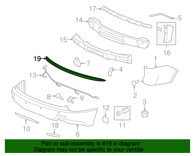 2007-2012 GMC Acadia Chrome Rear Bumper Step Pad 25807604 ...
