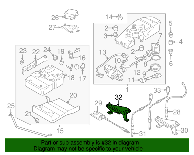 Audi OEM Nox Sensor Bracket Part# 7P6-971-796-A | OEM Vehicle Parts