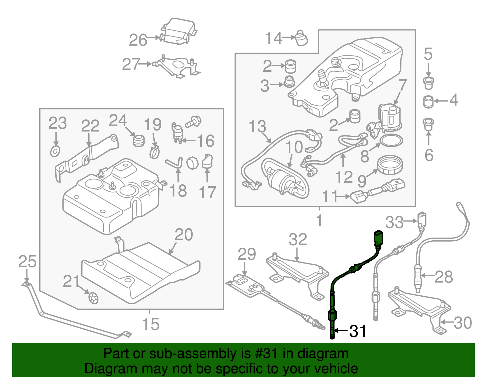 2013-2015 Audi Q7 Nitrogen Oxide (Nox) Sensor 4L0-906-261-G ...