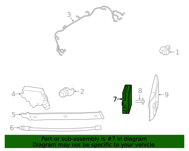 Genuine OEM Blind Spot Radar Part# LR061039 Fits 2015-2017 Land Rover ...
