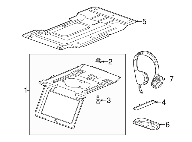 2015-2016 GM Roof Console 84539502 | GM Parts Center