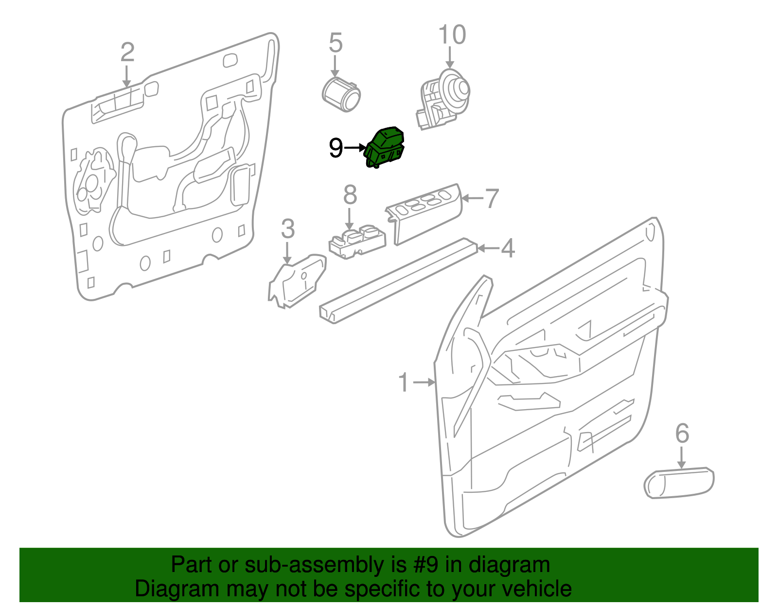 2006-2011 Ford Motorcraft™ Lock Switch SW-7206 | Awesome Parts