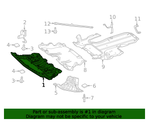 213-520-44-00 - Radiator Support Splash Shield 2019-2023 Mercedes-Benz ...