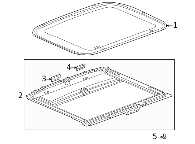 2017-2019 GMC Acadia Shale Sunroof Sunshade 84767956 | OEM GM Parts
