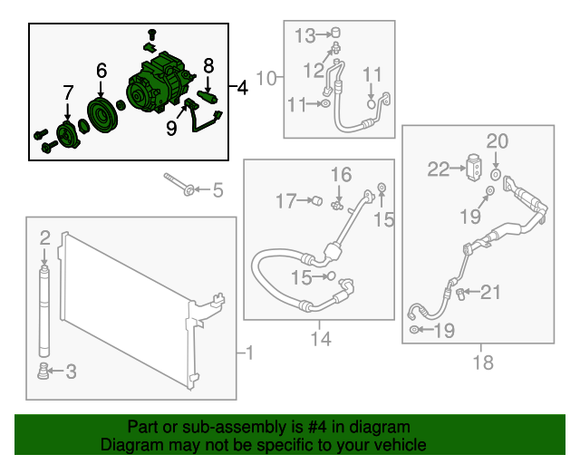 2017-2019 Genesis G90 Compressor Assembly 97701-D2000 | Hyundai ...