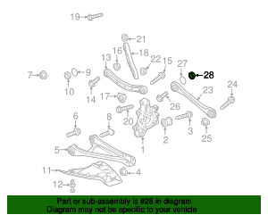 2004-2017 Volkswagen Touareg Lower Control Arm Lock Nut WHT-001-938 ...