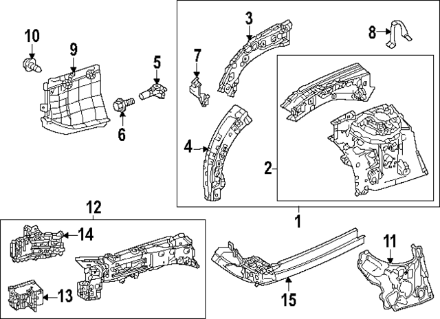 53747-0E090 - Fender Bracket - 2024 Toyota Grand Highlander | OEM Genuine Toyota Parts