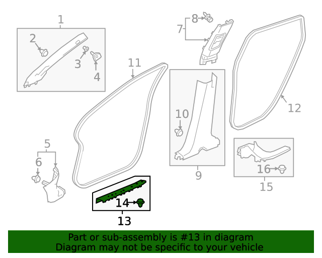84201-TRT-A01ZA - Garnish Assembly, R Front Side (Inner) *NH900L* (Deep ...