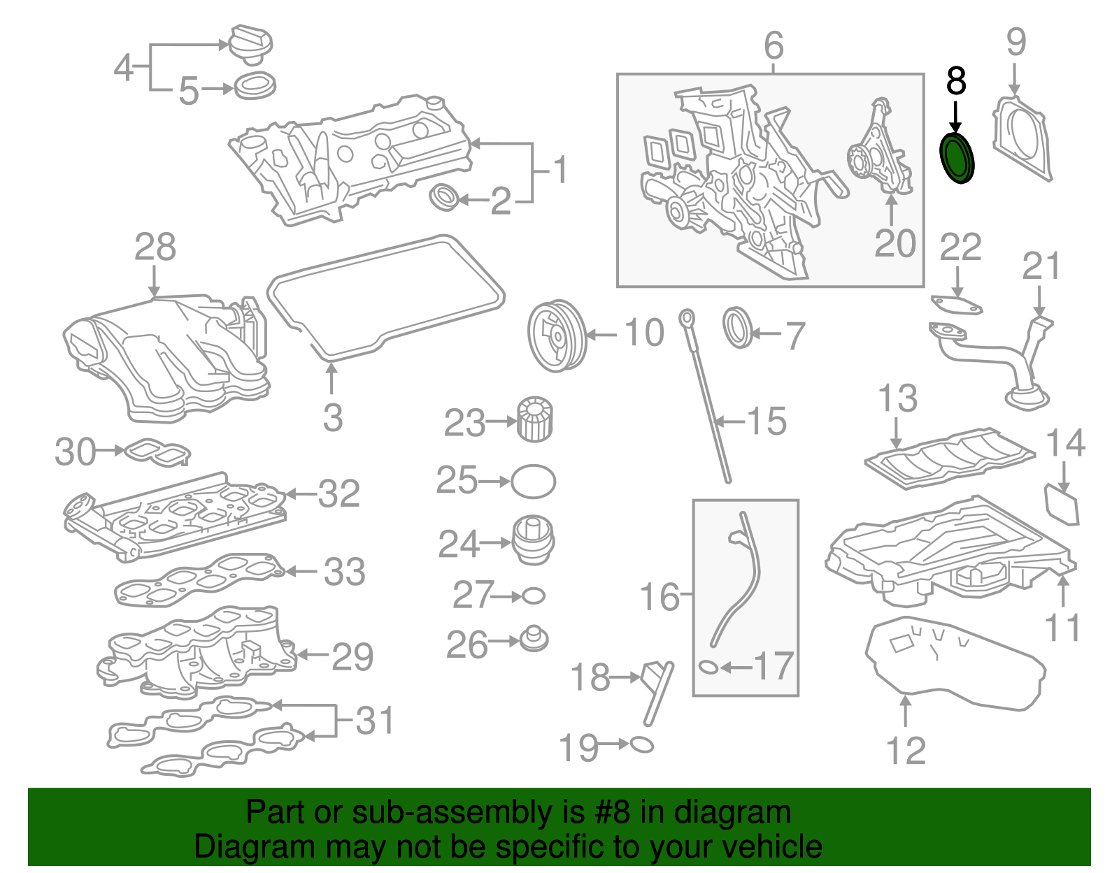 Genuine Toyota Rear Main Seal part# 90311-92012 for 2014-2019 Toyota ...