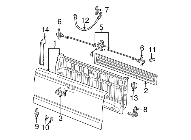 Ford Dealership 1993-2011 Ford Ranger Tailgate Latch 1L5Z-9943150-AA ...