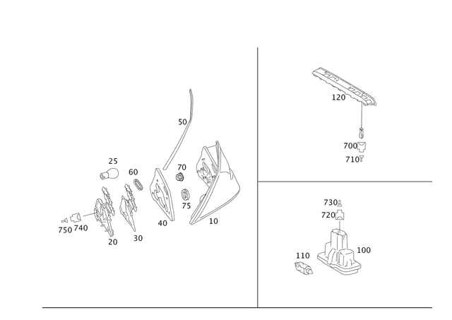 Tail Lamp 219-820-01-64-64 | MB OEM Parts
