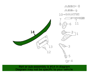 Rear Spoiler Attachment 177-790-12-00-64-7662 | Mercedes-Benz Parts