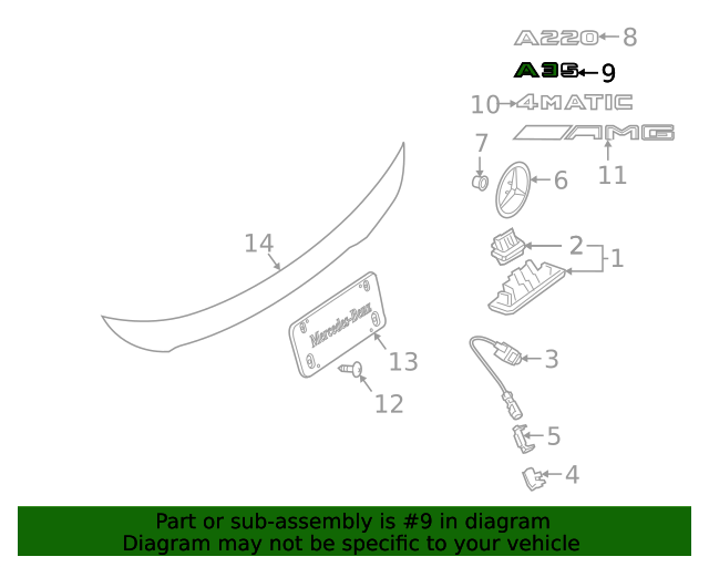 177-817-53-00 - Nameplate 2020-2022 Mercedes-Benz A 35 AMG® | Mercedes ...