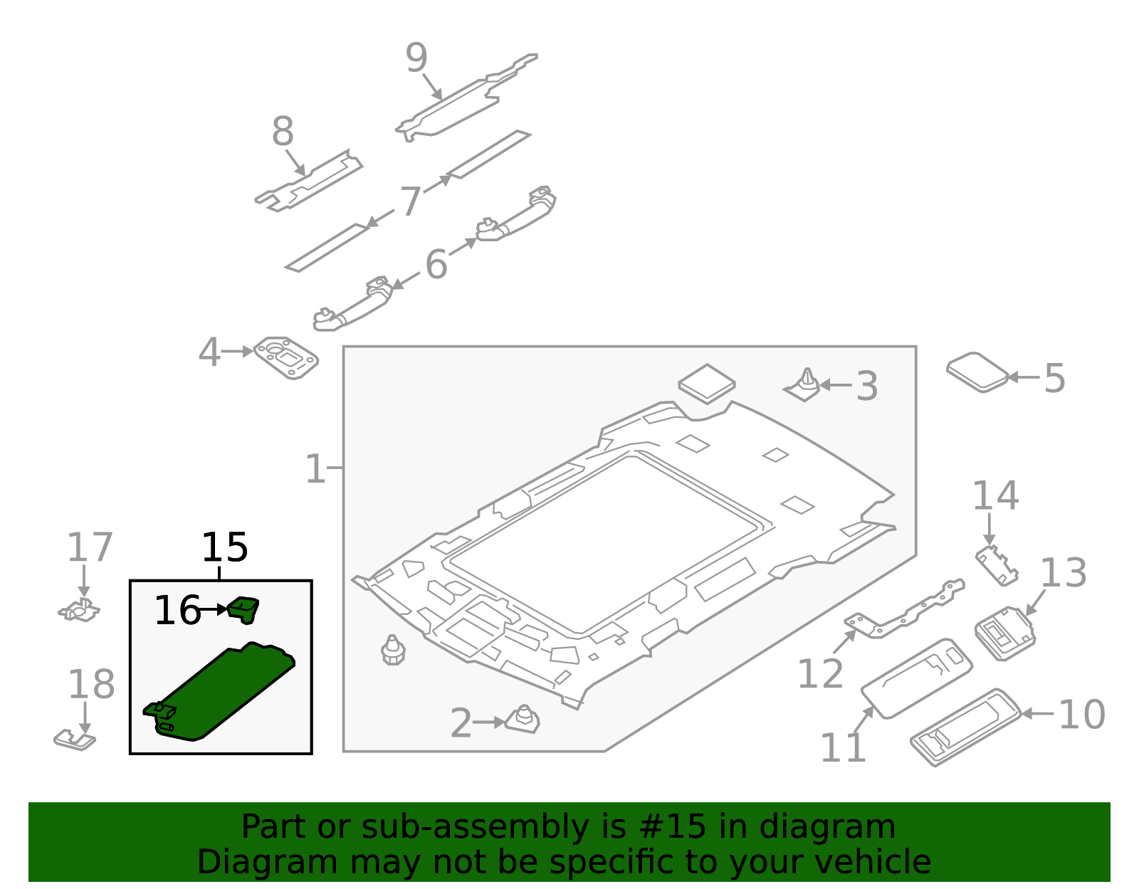 2013-2022 Land Rover Range Rover Sun-Visor LR162853 | OEM Parts Online
