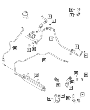 2015-2022 Ram ProMaster City Power Steering Return Hose 68400650AA ...