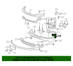 2007-2013 GM Front Driver Side Bumper Impact Bar Bracket 15839110 ...