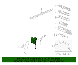 2015-2022 GM Rear Driver Side Tire Front Air Deflector 23346482 GM ...