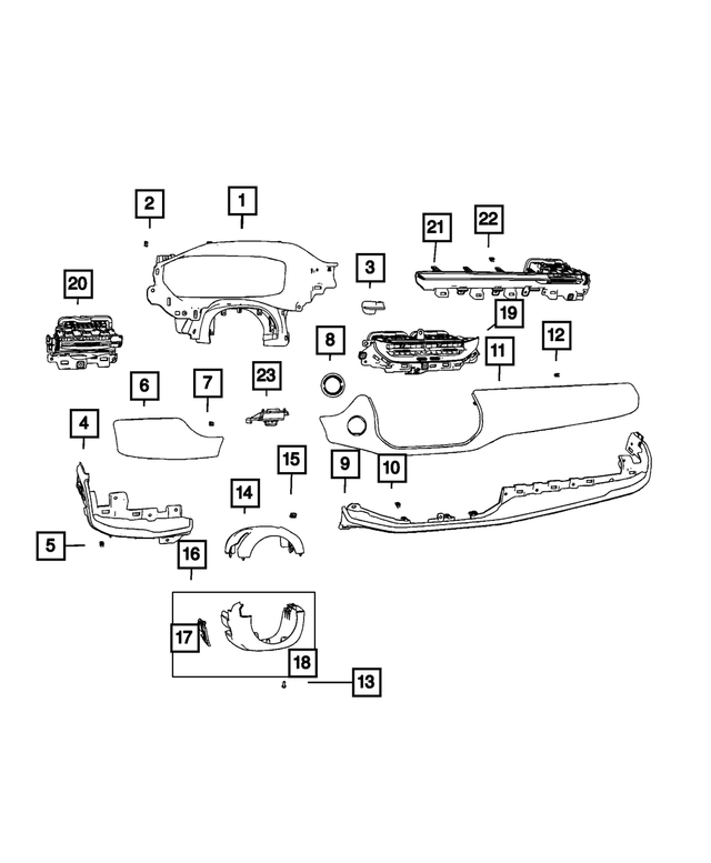 2022 Jeep Compass Trim Ring 6WZ56DX8AA | Mopar Estores