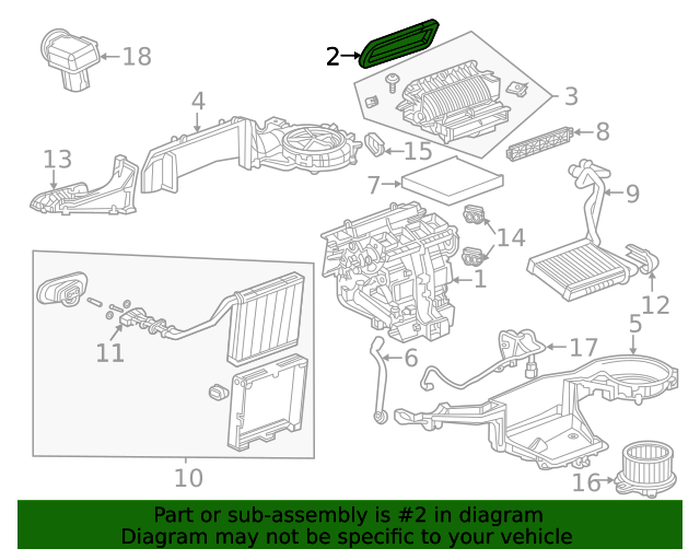 2020-2021 Cadillac Air Conditioning Evaporator Case Seal Kit 84609903 ...