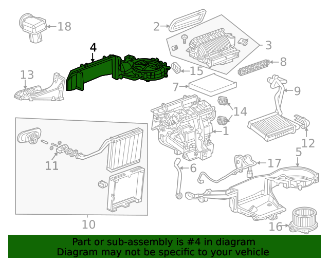 2020-2023 Cadillac Air Conditioning Evaporator Upper Case 84763271 | GM ...