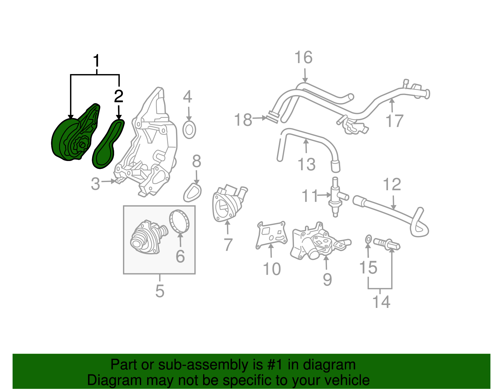 19200-RAA-A01 - Water Pump Assembly 2003-2011 Honda | Honda Parts Online
