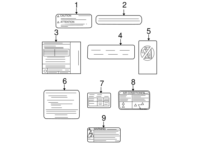 2007-2008 Nissan Altima Oil Caution 99053-JA00A | TascaParts.com