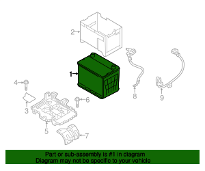 2013-2016 Kia Vehicle Battery 37110-2D000 | NewAutoParts.com