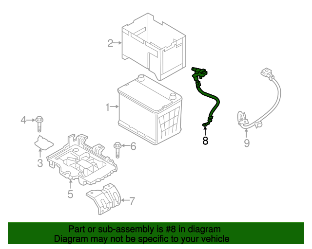 37180-3R100 - Positive Cable 2014-2016 Kia Cadenza | Kia.Parts Store