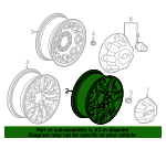 2021-2023 GM 18 Wheels, Multi-Spoke Gloss Black 84428945 ...