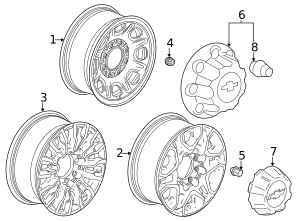 2020-2024 Chevrolet F Wheel 84742720 | GM Parts Center