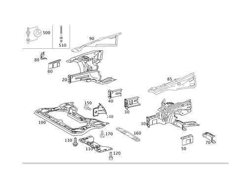 Wheelhouse, Front Subframe for 2005 Mercedes-Benz C 320 | Mercedes-Benz ...
