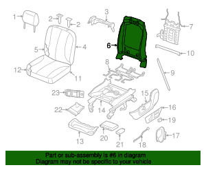 2010-2019 Mopar Seat Back Frame 68050468AA | TascaParts.com