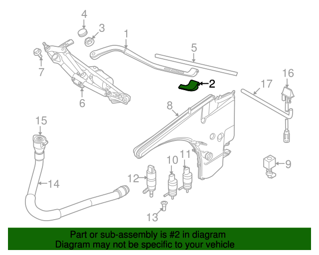 Genuine BMW 61-61-7-138-990 | Wiper Arm End Cover | FREE Shipping on ...