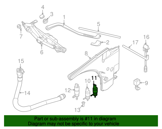 Genuine BMW 67-12-7-302-588 | Washer Pump | FREE Shipping on Most ...