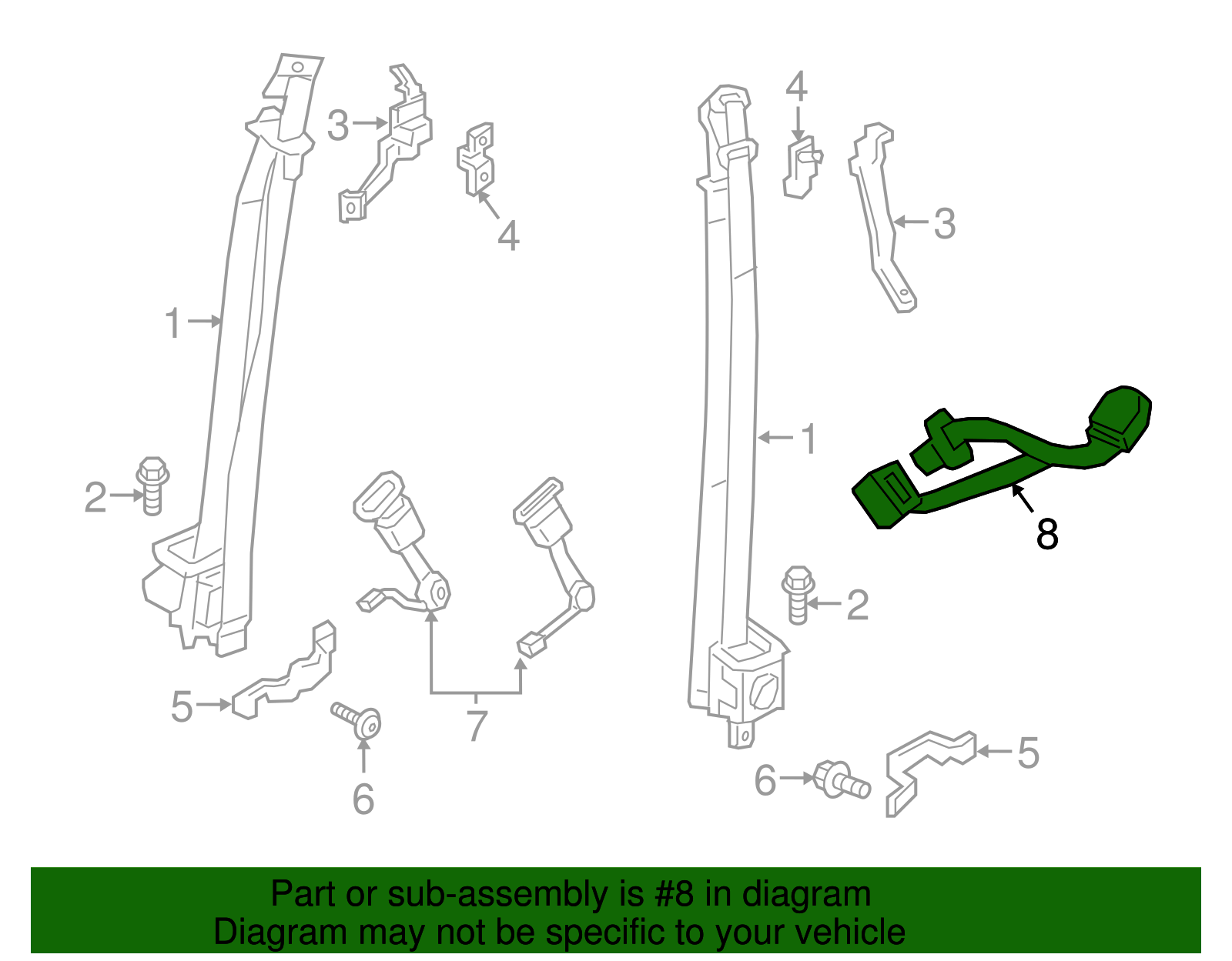 2004-2024 Nissan Seat Belt Extender 86848-CD000 | Sullivan Brothers Nissan