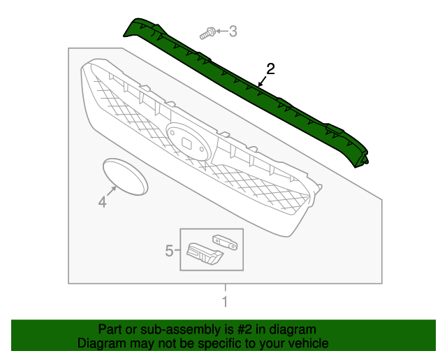 2015-2017 Subaru Grille Assembly Spacer 91176VA000 | Subaru Parts Pro