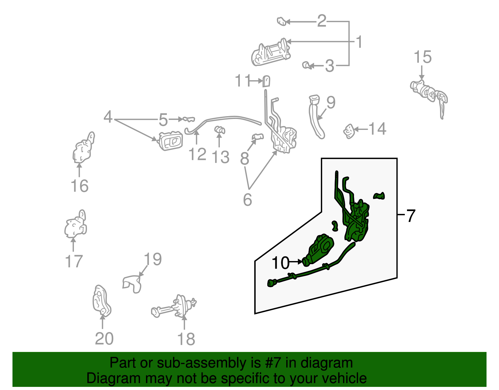 69320-35500 - Lock Assembly 1999-2002 Toyota 4Runner | Longo Toyota Parts