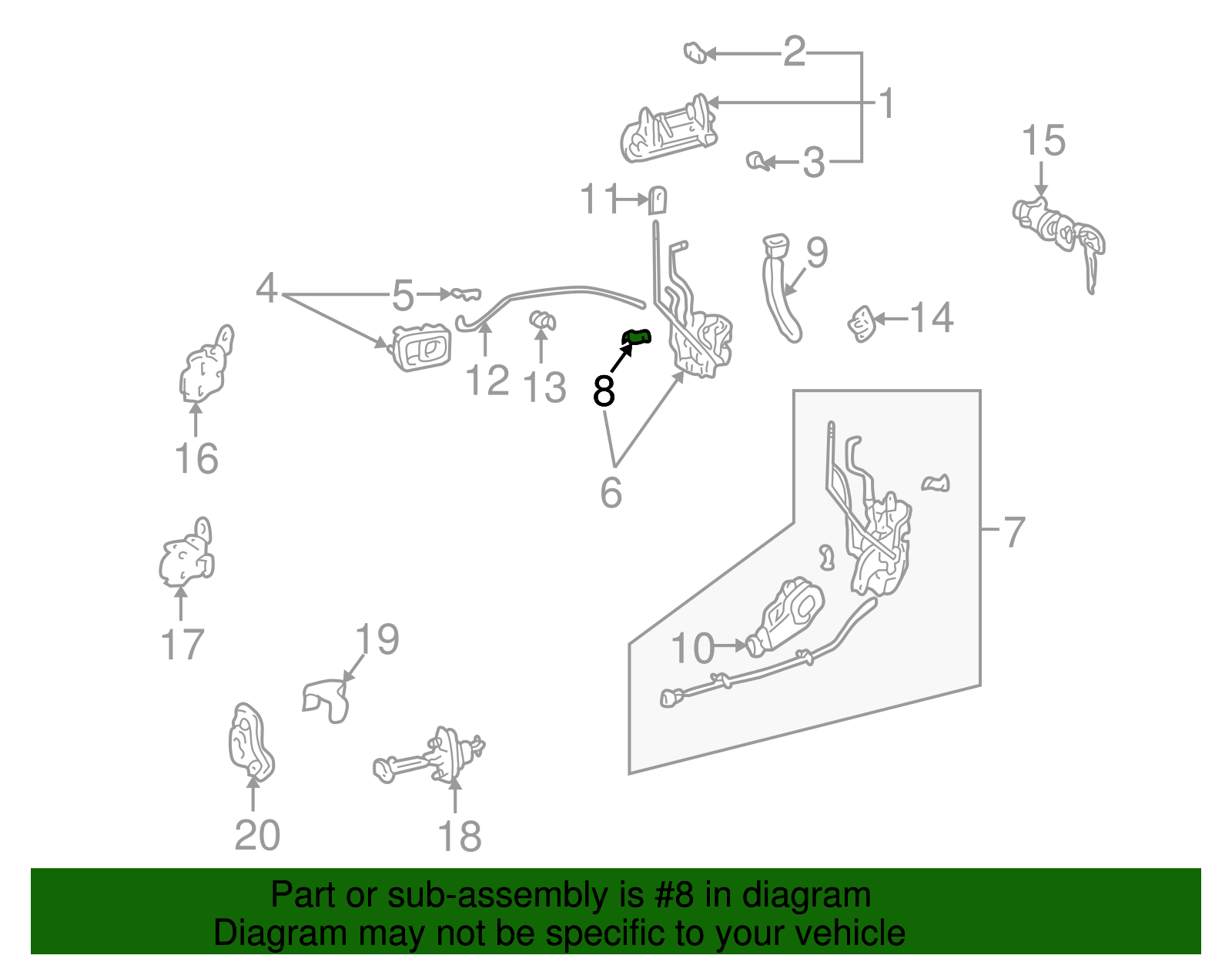 Toyota Lock Assembly Snap Part# 6975924010 | Toyota of Colorado Springs