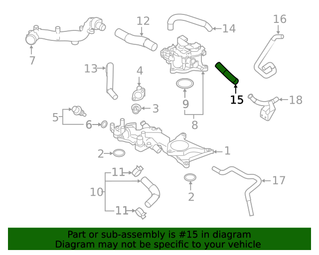 2019-2023 Subaru HVAC Heater Hose 99083AA470 | OEM Parts Online