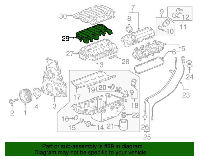 2014-2023 Chevrolet Intake Manifold Cover Insulator 12646904 GM ...