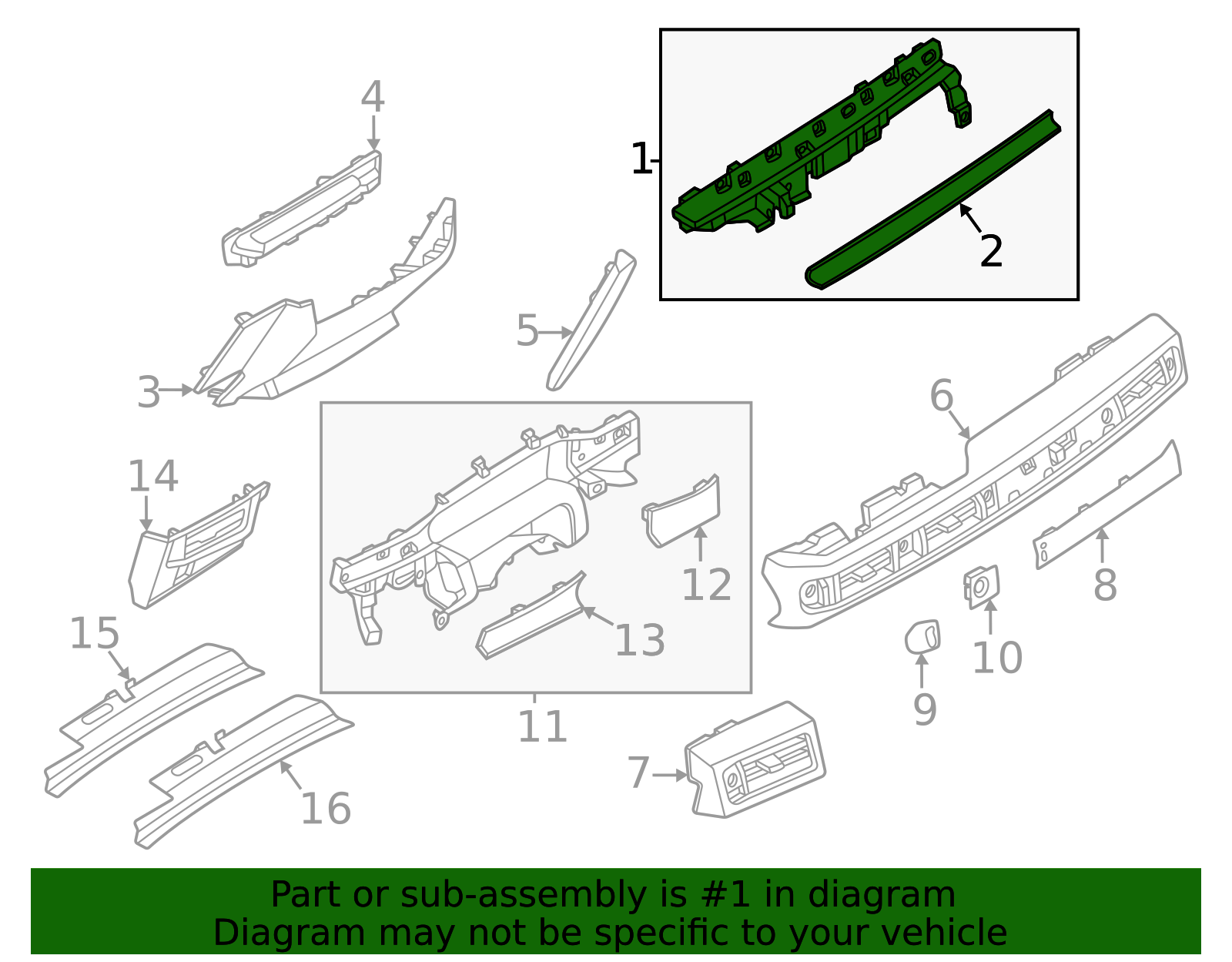 2021-2023 Lincoln Nautilus Front Panel MA1Z-5804338-MB | OEM Parts Online
