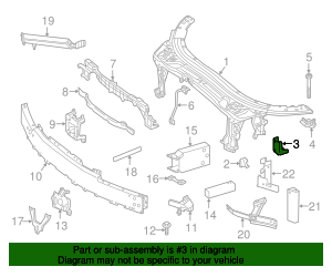 205-626-13-00 - Radiator Support Tie Bar Bracket 2015-2023 Mercedes ...