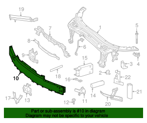 Mercedes-Benz OEM Impact Bar Part# 205-620-20-34 | OEM Vehicle Parts