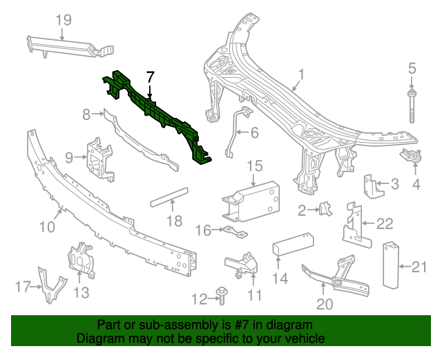 2015-2023 Mercedes-Benz Radiator Support Panel Reinforcement 205-620-41 ...