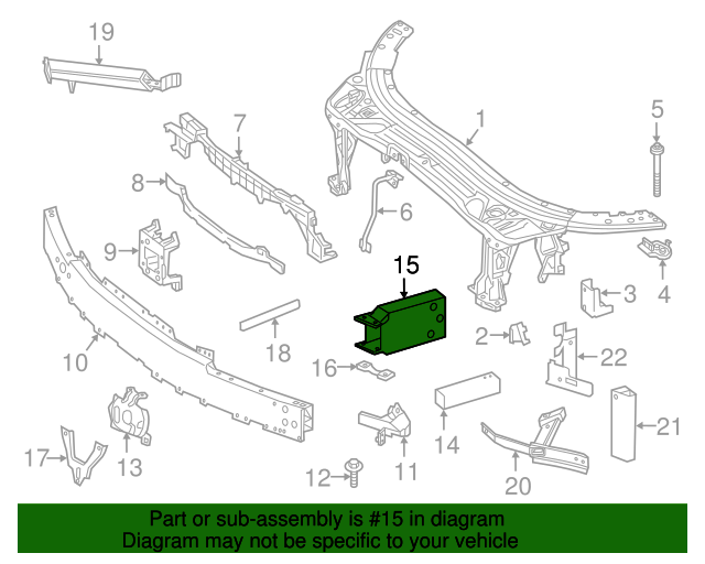 205-620-06-95 - Frame Rail End 2015-2023 Mercedes-Benz ...