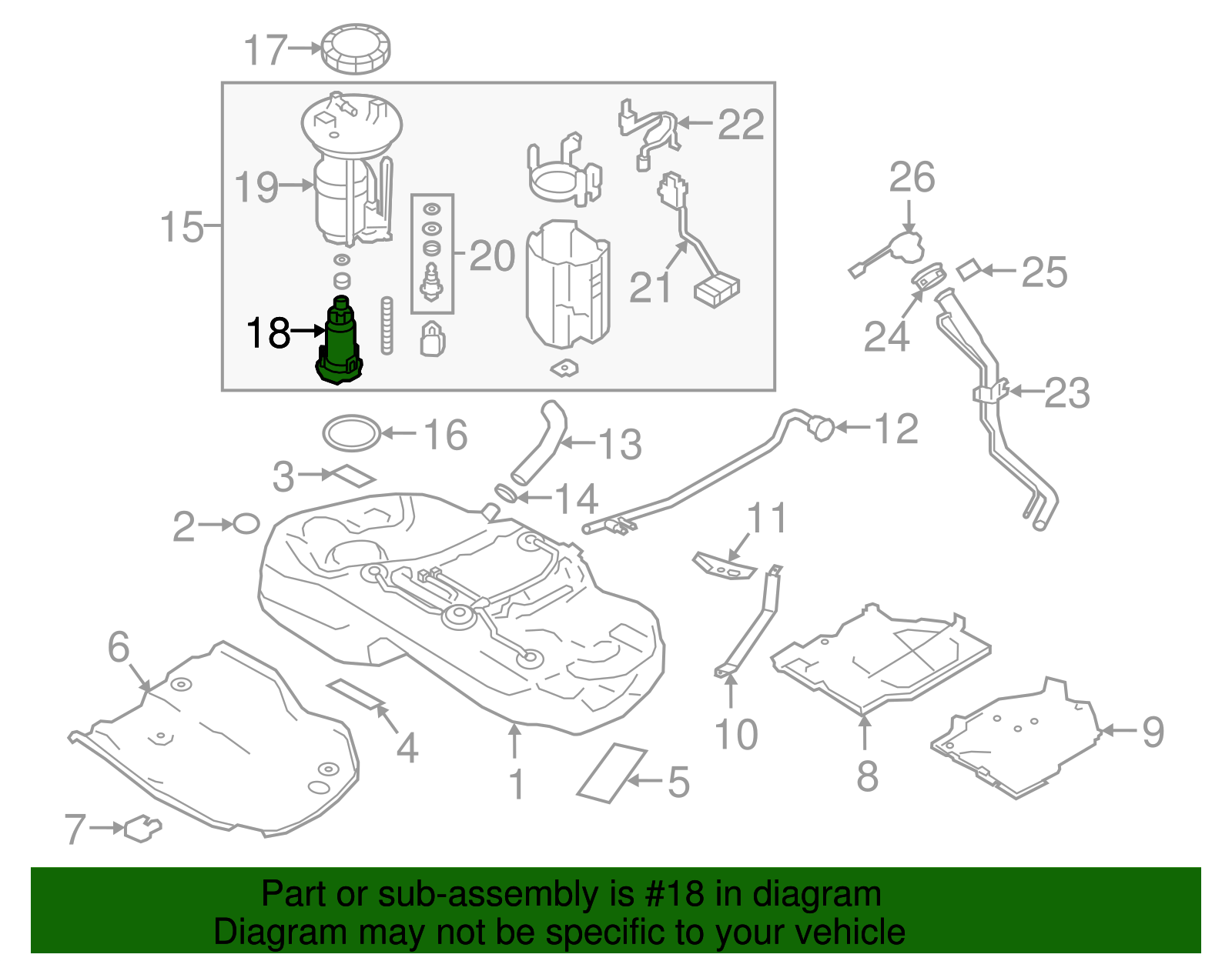 2017-2021 Subaru Impreza Fuel Pump 42022FL02D | Subaru Parts Store