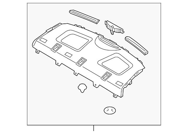 85610-B0210WK - Pkg Tray Trim 2017-2018 Kia Forte | Genuine Kia Parts